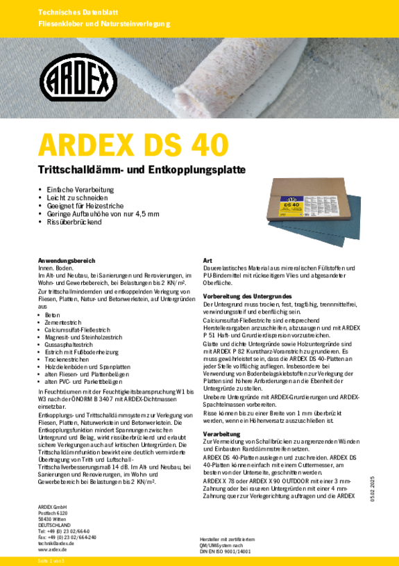 ARDEX: Downloads